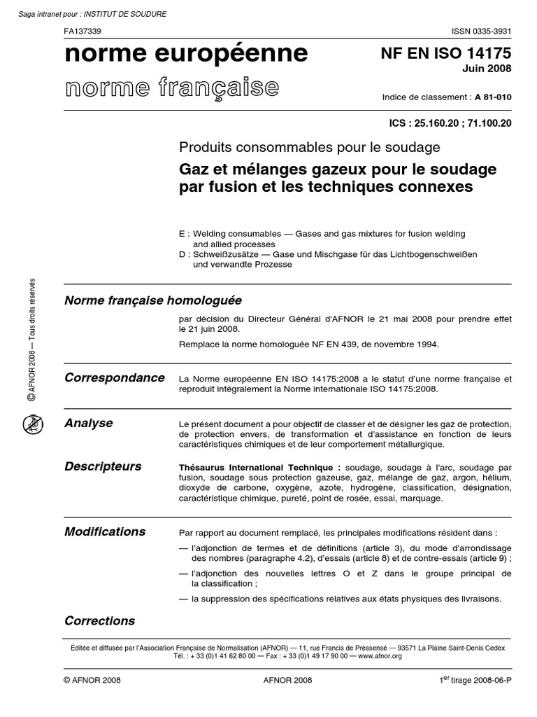 En Iso 14175 | PDF | Organisation internationale de normalisation ...