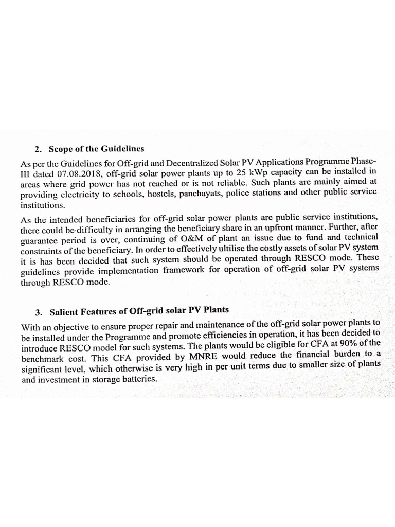 MNRE Guidelines | PDF