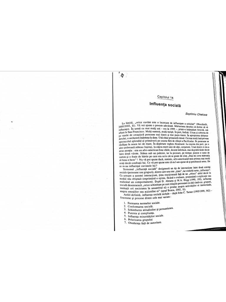 S. Chelcea - Influenta Socială | PDF