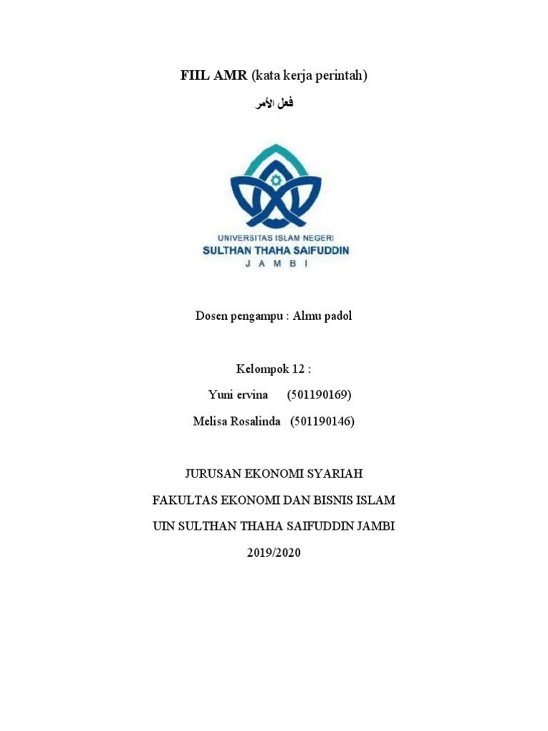 Pengertian dan Ciri Fi'il Amr | PDF