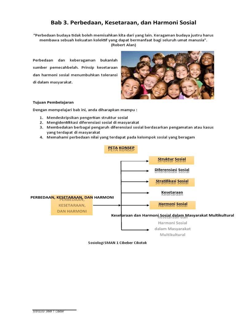 Perbedaan Kesetaraan Dan Harmoni Sosial | PDF
