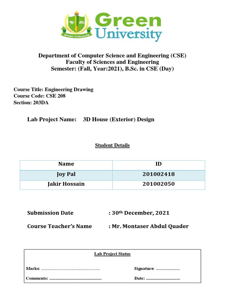 3D House (Exterior) Design - Final Report | PDF | Graphical User Interfaces | Design