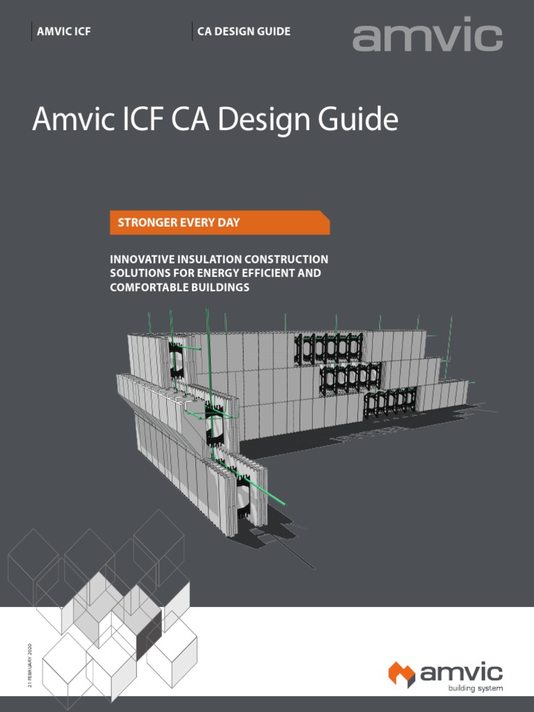 Amvic ICF CA Design Guide | PDF | Concrete | Foundation (Engineering)