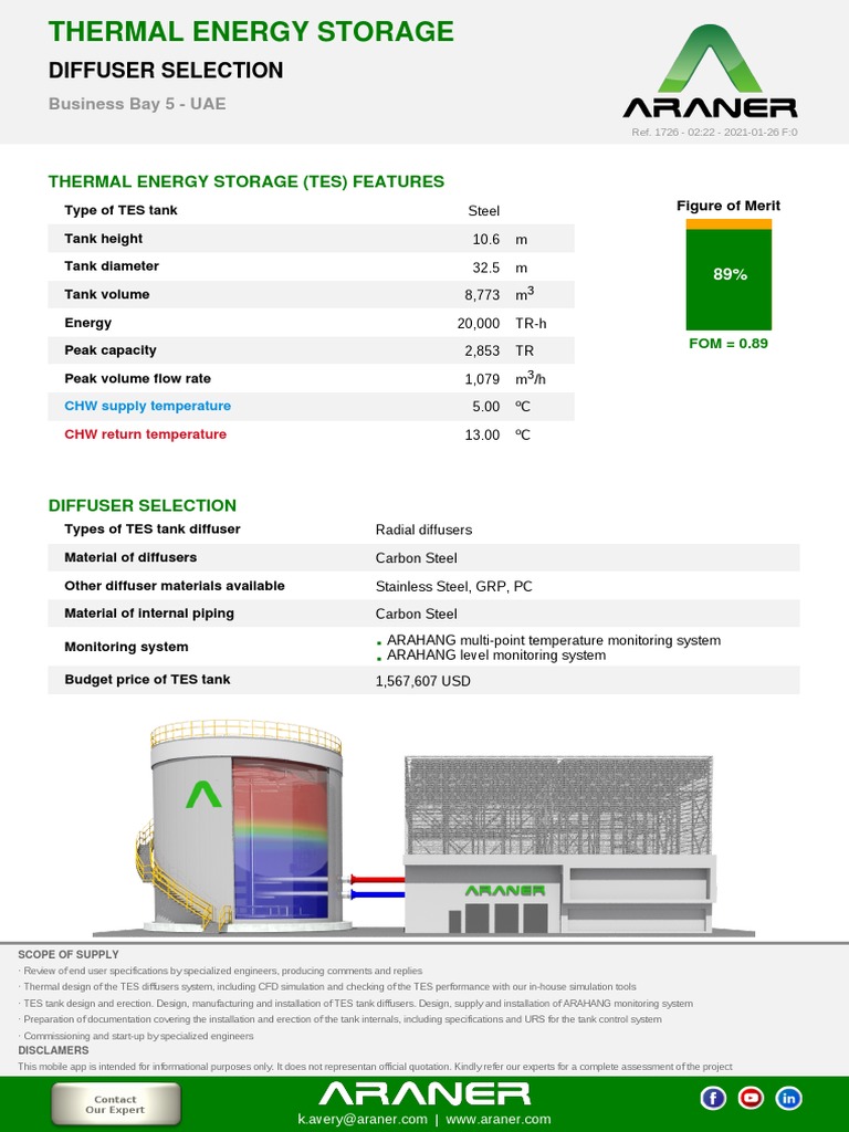 Diffuser Selection: Thermal Energy Storage (Tes) Features | PDF ...