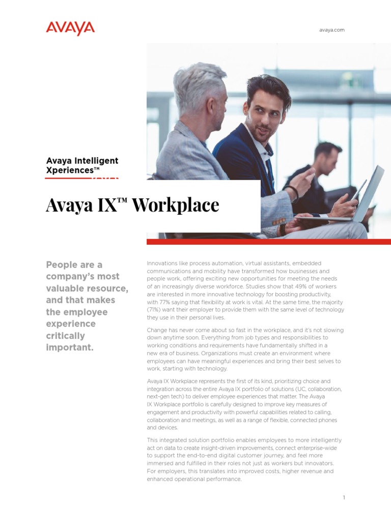 Avaya IX Workplace | PDF | Mobile App | Employment