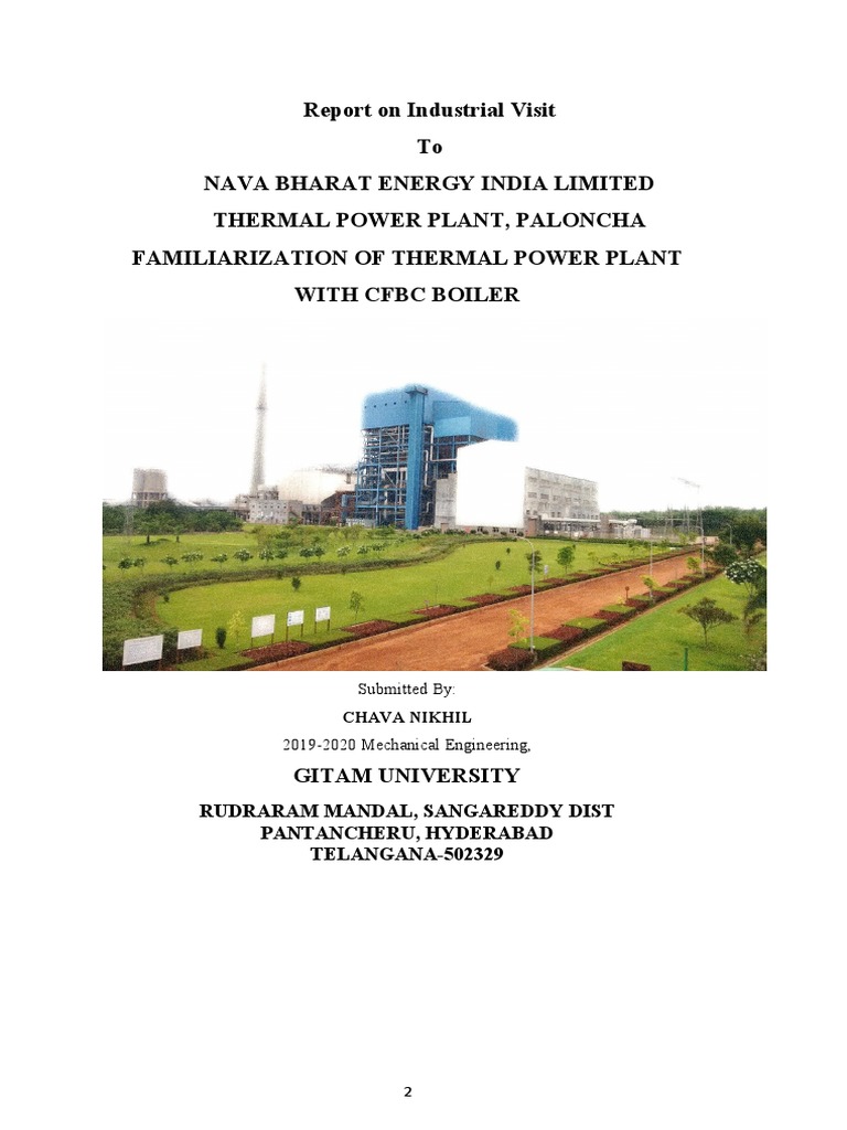 Report On Industrial Visit To Nbeil | PDF | Boiler | Power Station