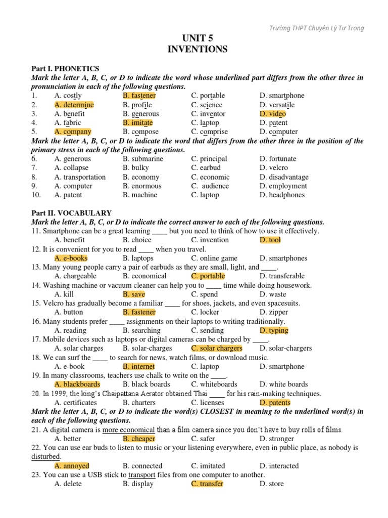 Unit 5 Inventions: Part I. Phonetics | PDF | Coca Cola | Cola