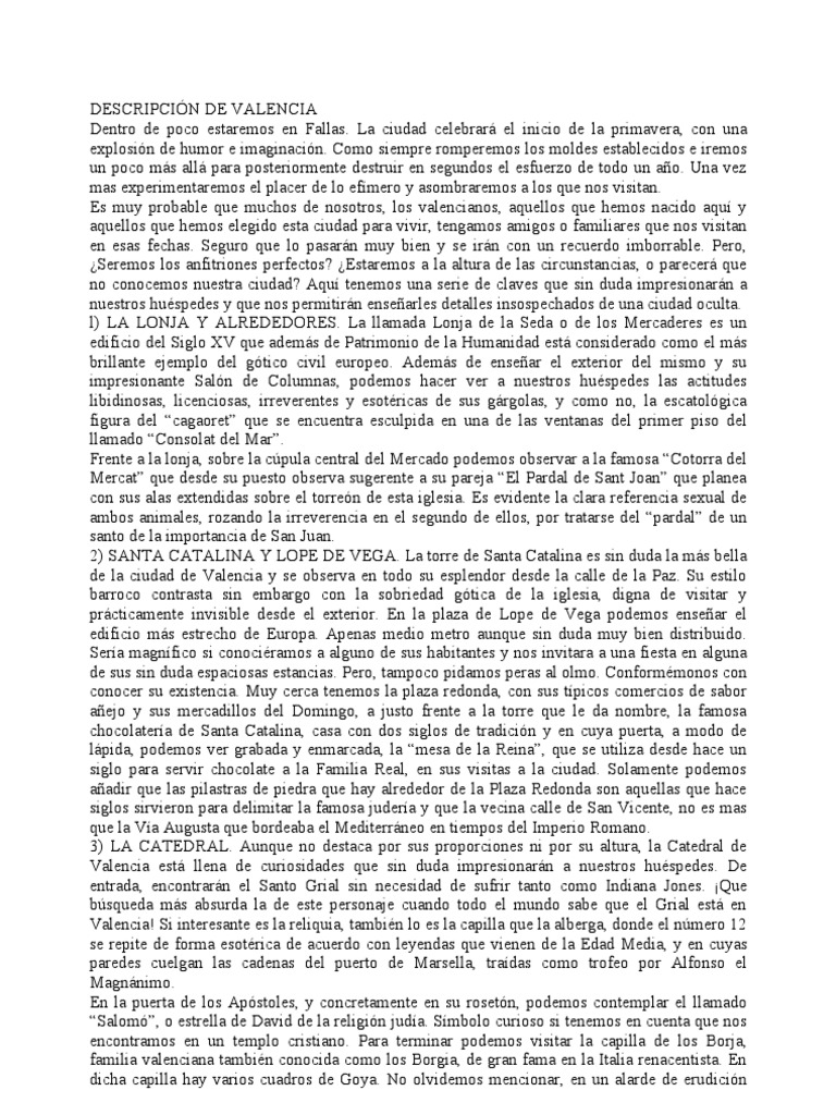 Claves para Conocer Valencia | PDF