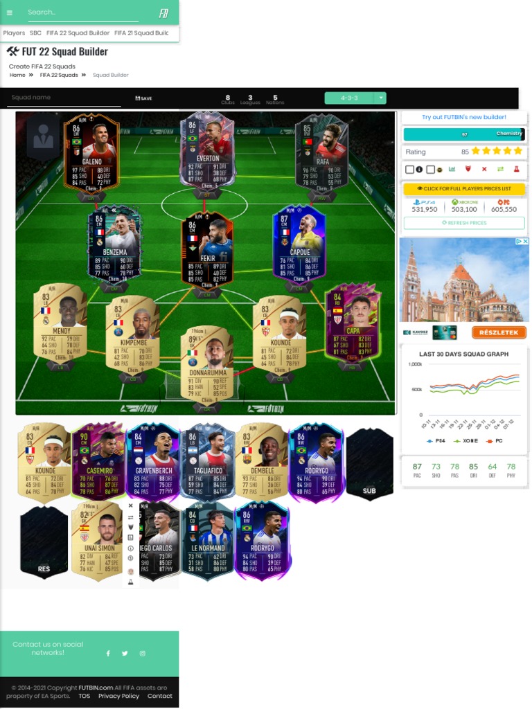 Fifa 22 Squad Builder Futbin | PDF