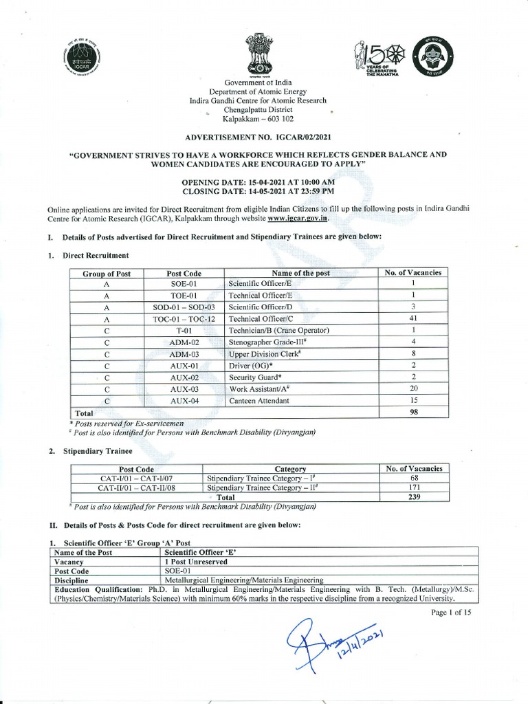 Advt - No.02 2021 Final | PDF Advt - No.02 2021 Final | PDF