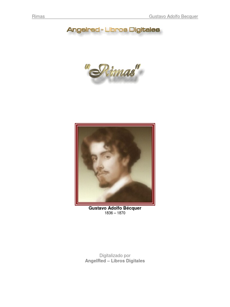 Rimas Gustavo Adolfo Becquer Descargar Gratis Pdf Amor Cielo