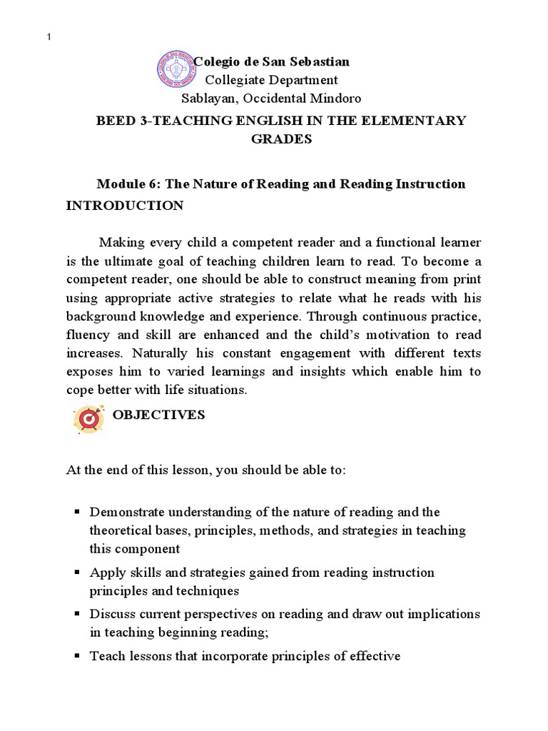 Finals Module Teaching English in The Elem | PDF | Reading ...