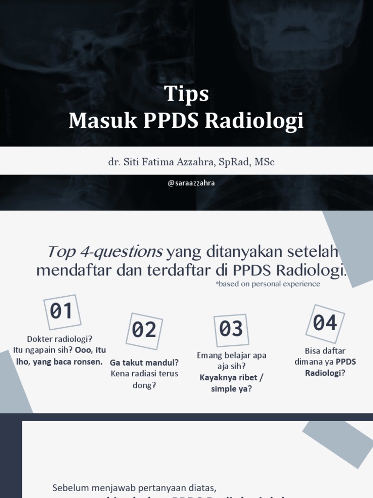 Tips Ppds Radiologi | PDF | Karier & Perkembangan | Kesehatan Holistik
