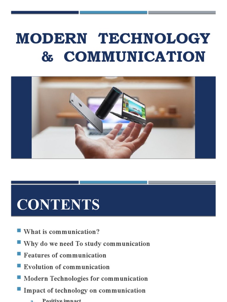 Modern Technology and Communication | PDF | Communication | Nonverbal ...