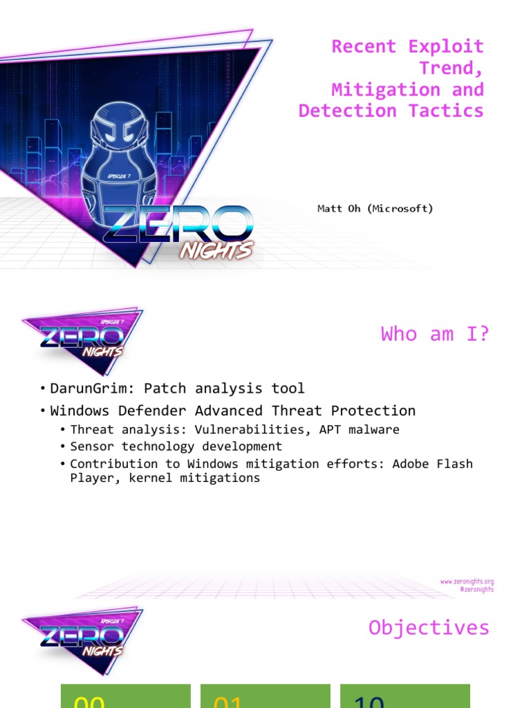 Zn17 Matt Recent Exploit Trend And Mitigation Detection Tactics Current Pdf Microsoft