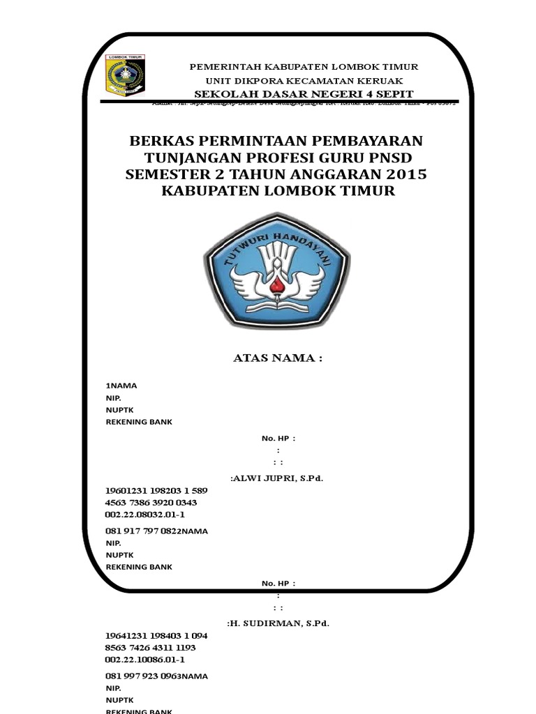 Cover Berkas Sertifikasi | PDF