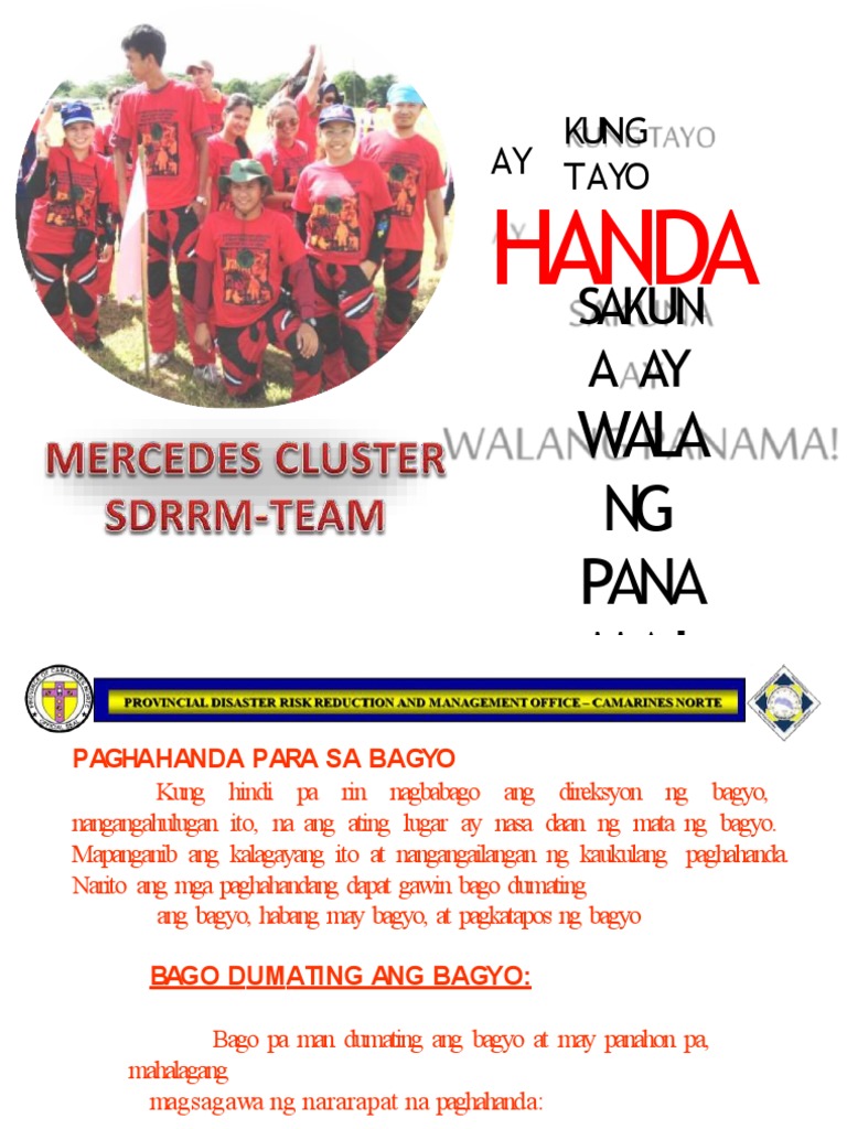 Mga Paghahanda Sa Sakuna | PDF