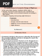 Highway Horizontal Alignment Design | PDF | Geometry | Space