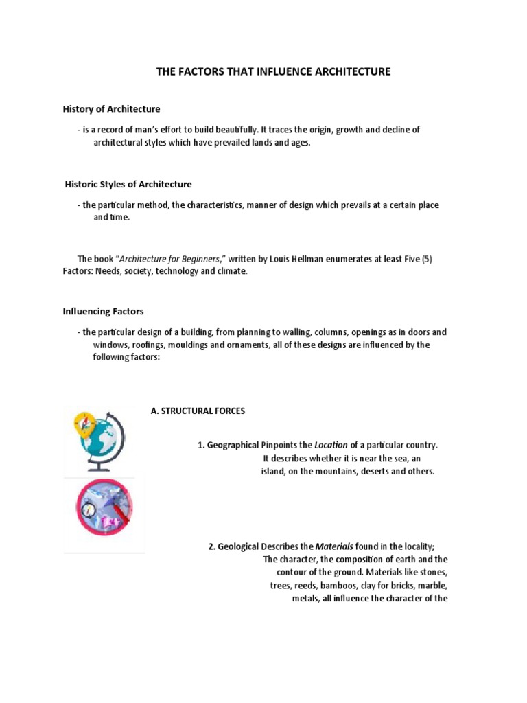 The Factors That Influence Architecture | PDF