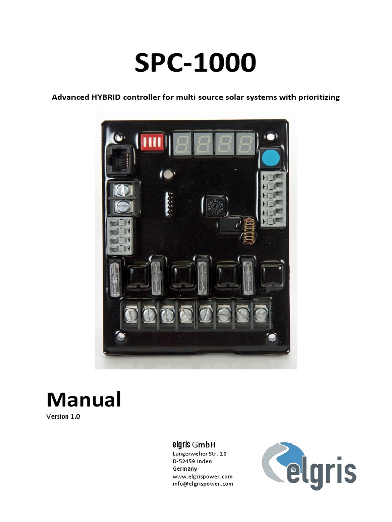 SPC 1000 Manual | PDF | Analog To Digital Converter | Electric Generator