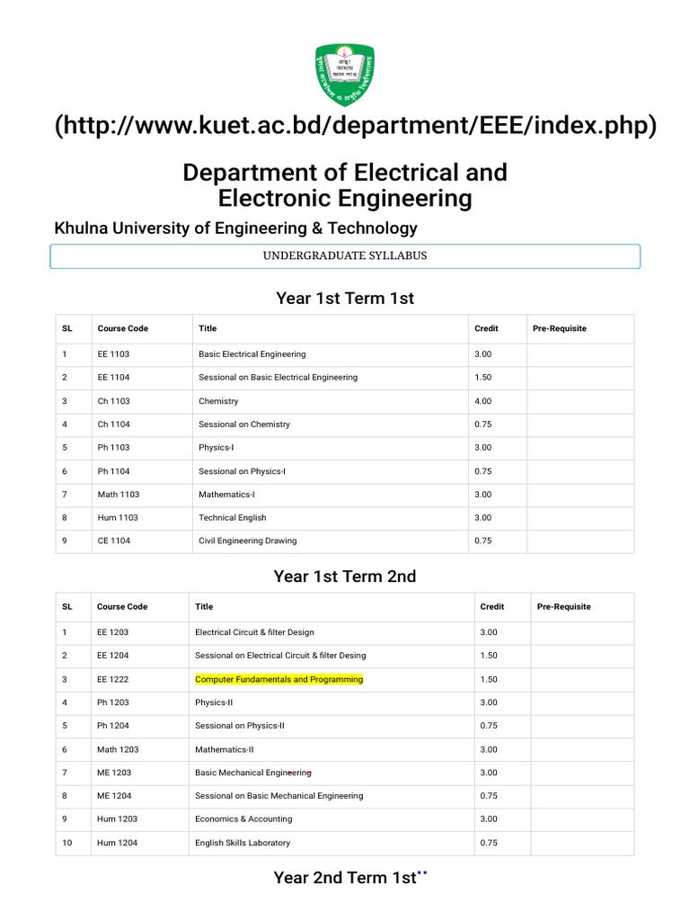 (HTTP://WWW - Kuet.ac - bd/department/EEE/index - PHP) : Department of ...