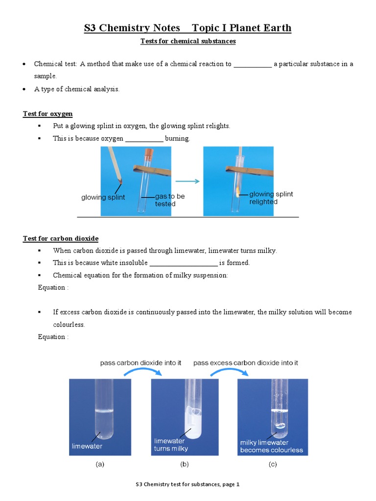 S3 Chemistry Notes Topic I Planet Earth | PDF | Sodium | Chemistry