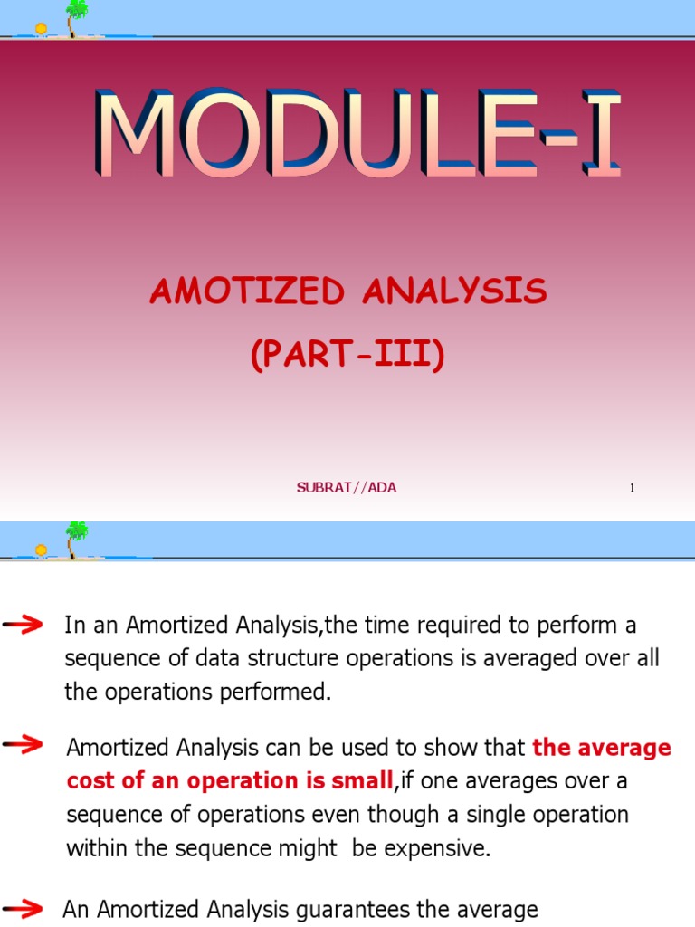 Understanding Amortized Analysis: The Potential Method, Aggregate ... Understanding Amortized Analysis: The Potential Method, Aggregate ...