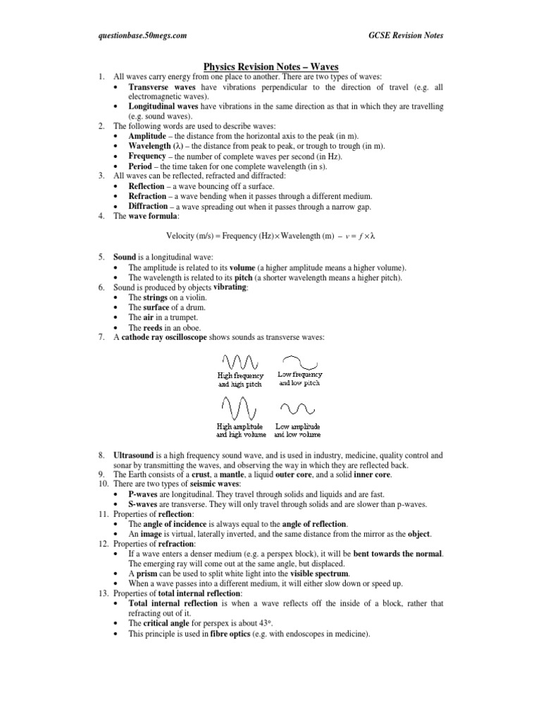 Physics Waves | PDF | Wavelength | Waves