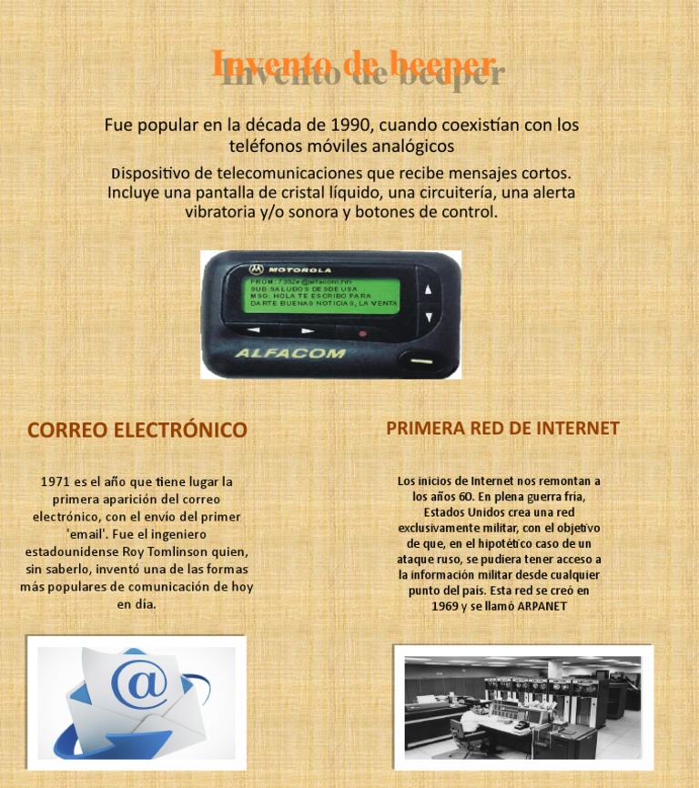 Invento de Beeper, Correo, Internet | PDF