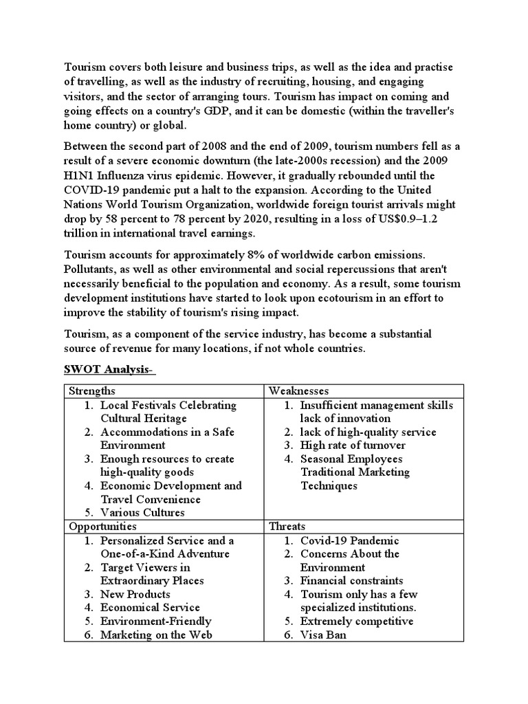 Introduction of Tourism Industry | PDF | Tourism | Taxes