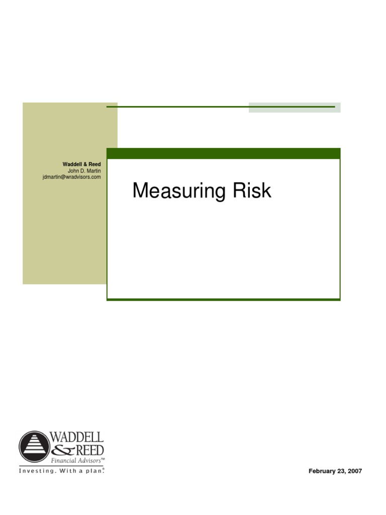Methods of Measuring Risk | PDF | Beta (Finance) | Diversification ...