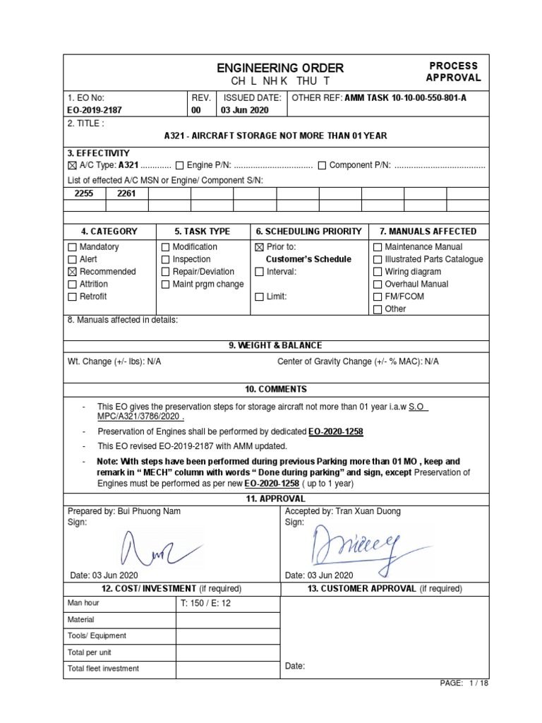 Engineering Order: CH Ỉ Lệnh Kỹ Thuật | PDF | Flight Recorder | Toilet