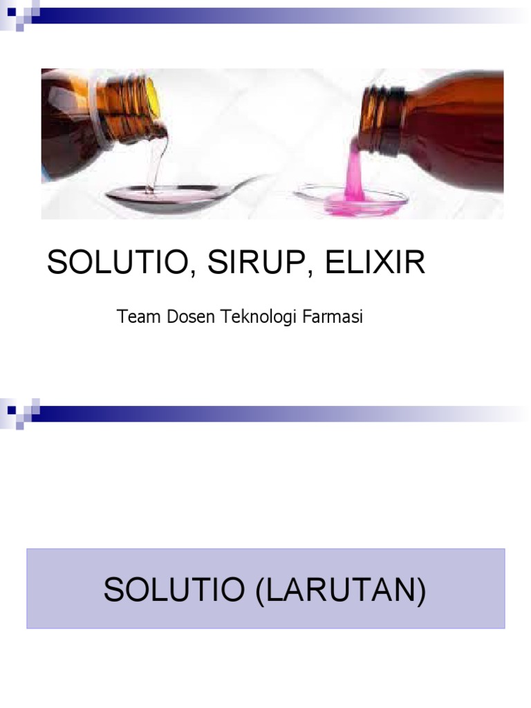 Solutio, Sirup, Elixir | PDF | Memasak, Makanan, & Anggur ...