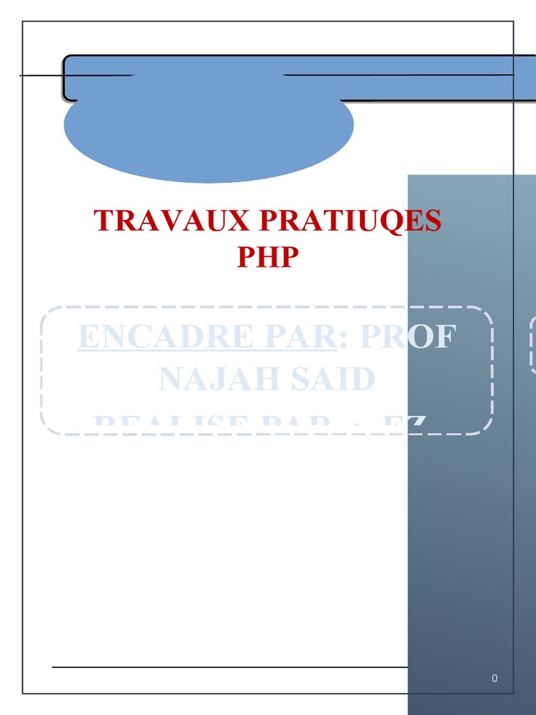 Rapport TP | PDF | Structure de contrôle | PHP