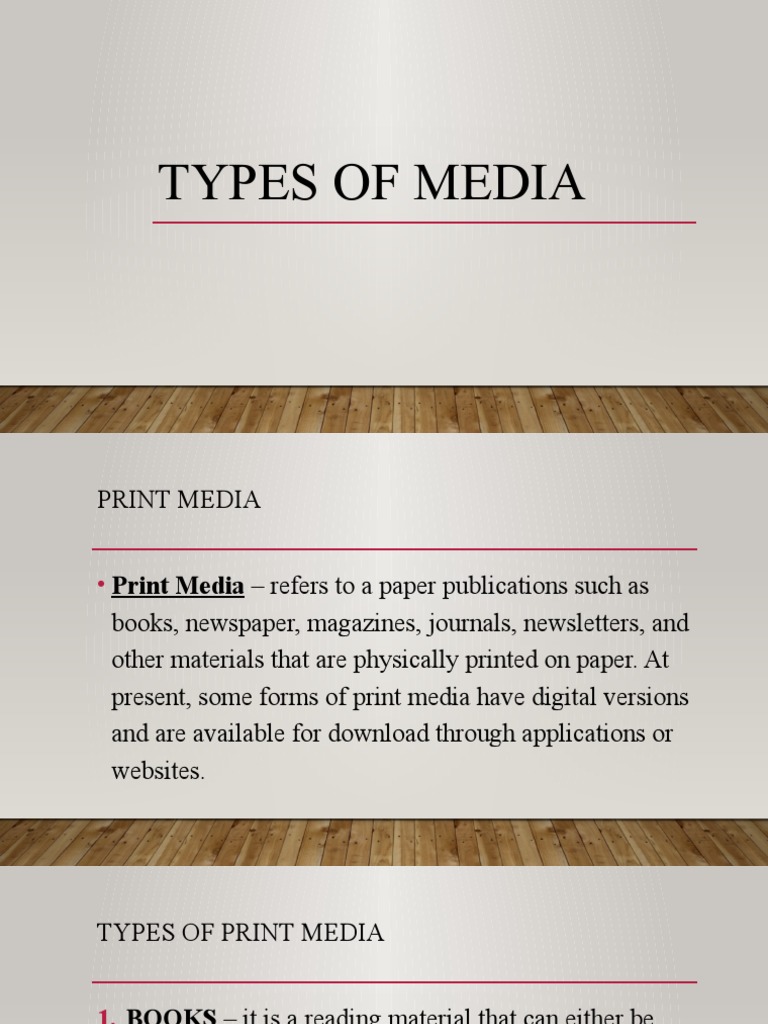 Types of Media | PDF | Radio | Distance Education