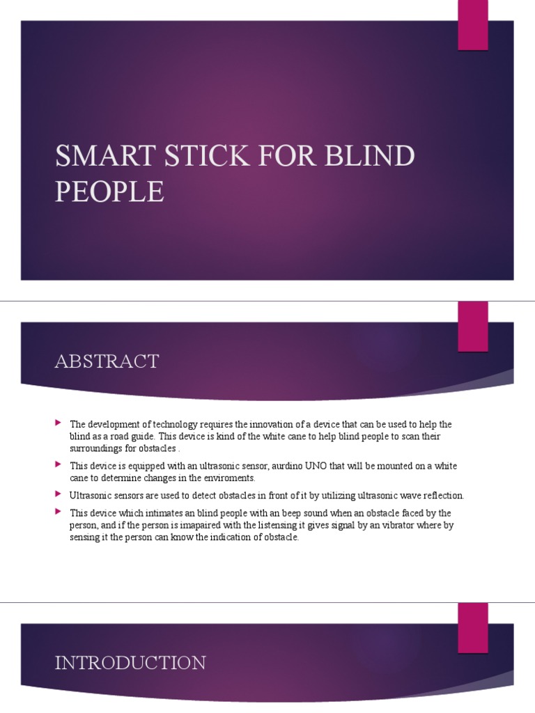 Smart Blind Stick for Obstacle Detection | PDF | Visual Impairment ...