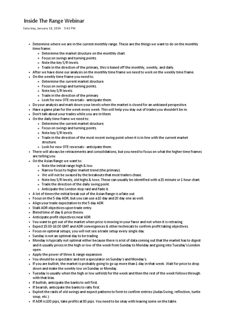 Monthly Trading Strategy Guide | PDF
