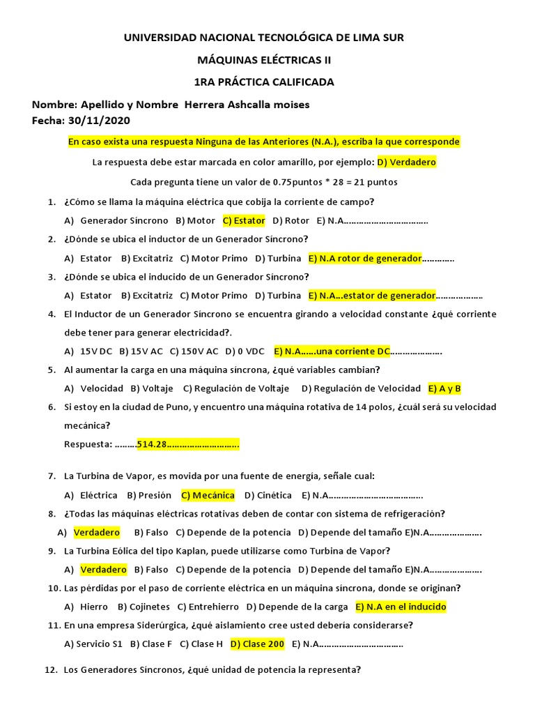 PREGUNTAS TEÓRICAS - Herrera Ashcalla Moises Edwin | PDF | Generador eléctrico | Inductor
