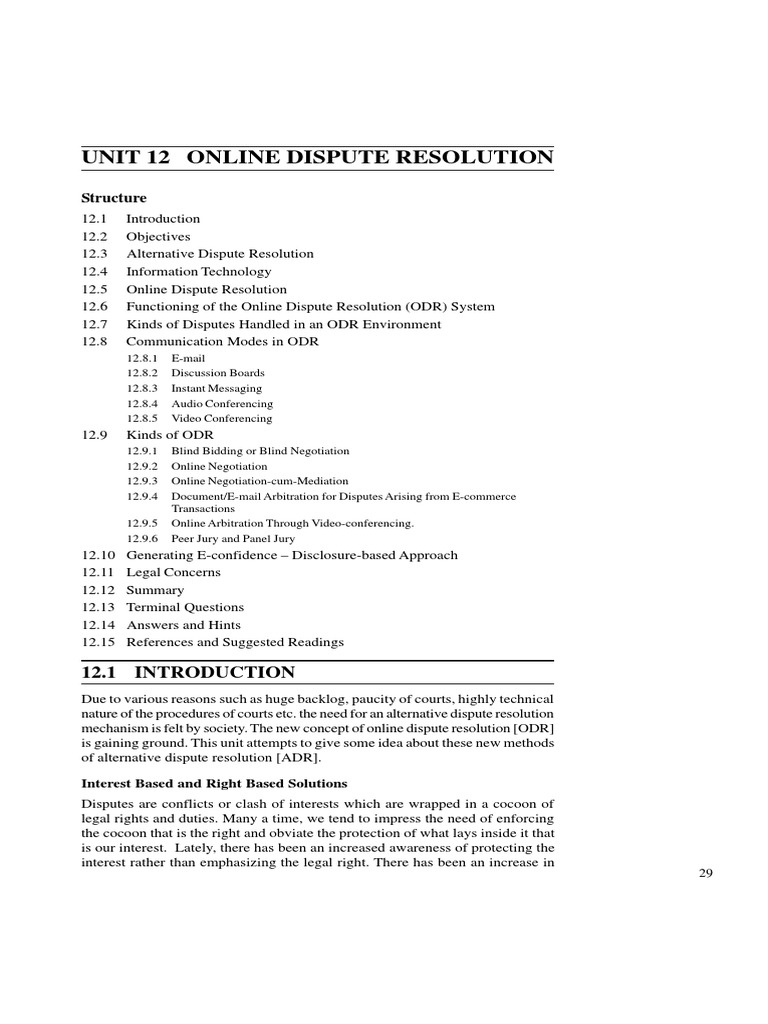 Online Dispute Resolution | PDF | Alternative Dispute Resolution ...