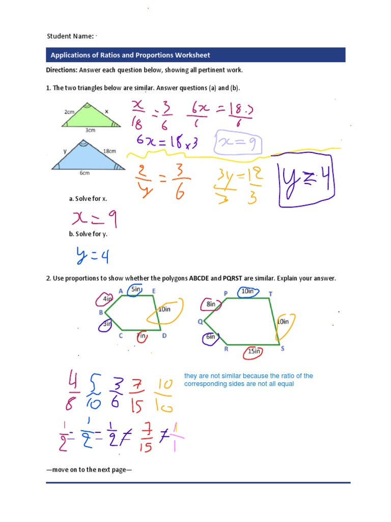 Ratios and Proportions Practice Worksheet | PDF | Ratio