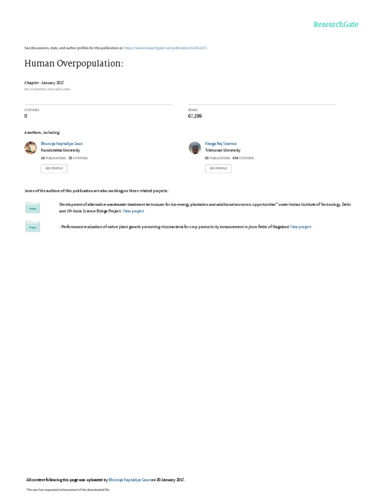 Human Overpopulation Impact On Environment | PDF | Human Overpopulation ...