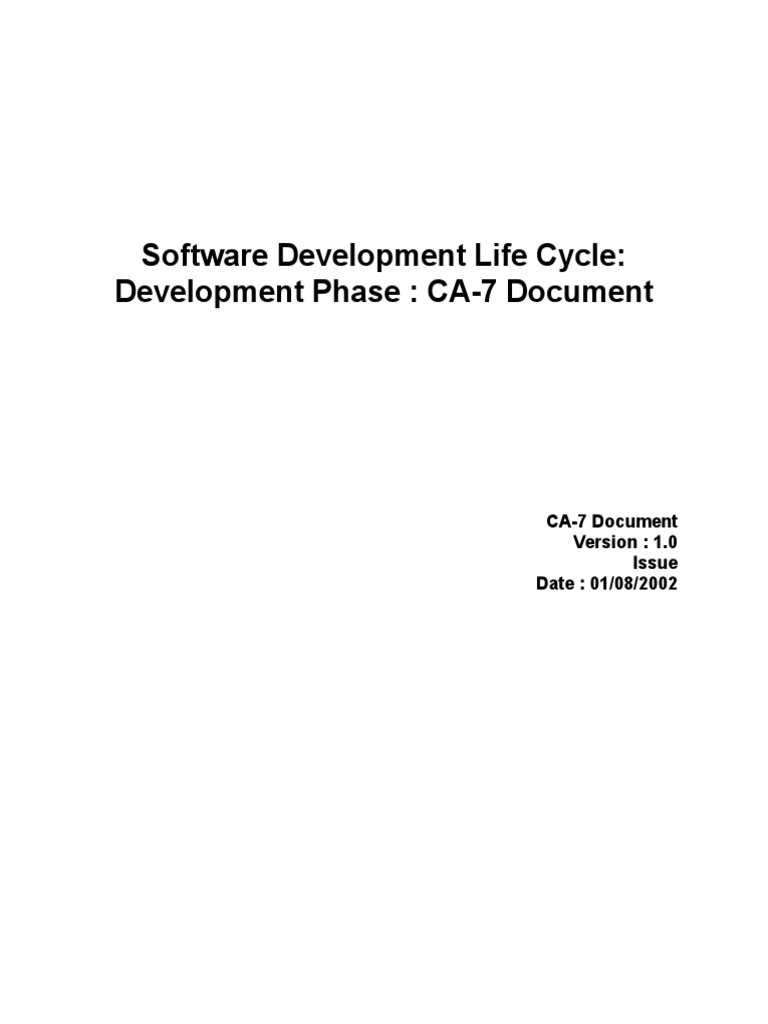CA7 Document | PDF | Scheduling (Computing) | Software Engineering