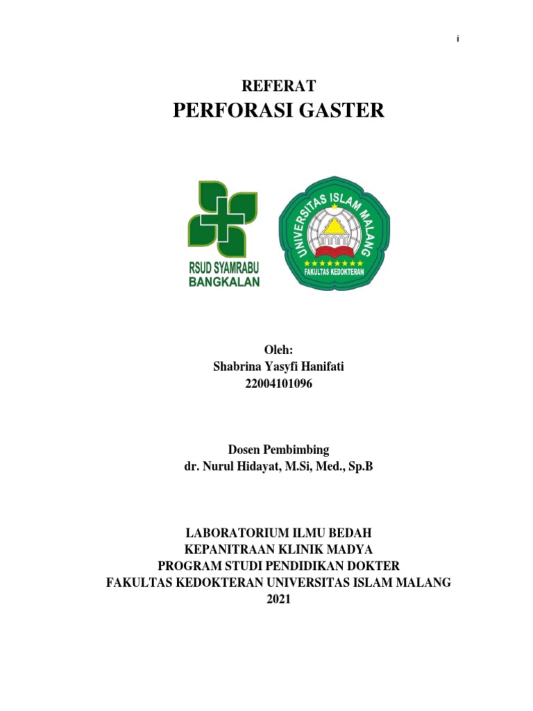 Perforasi Gaster | PDF
