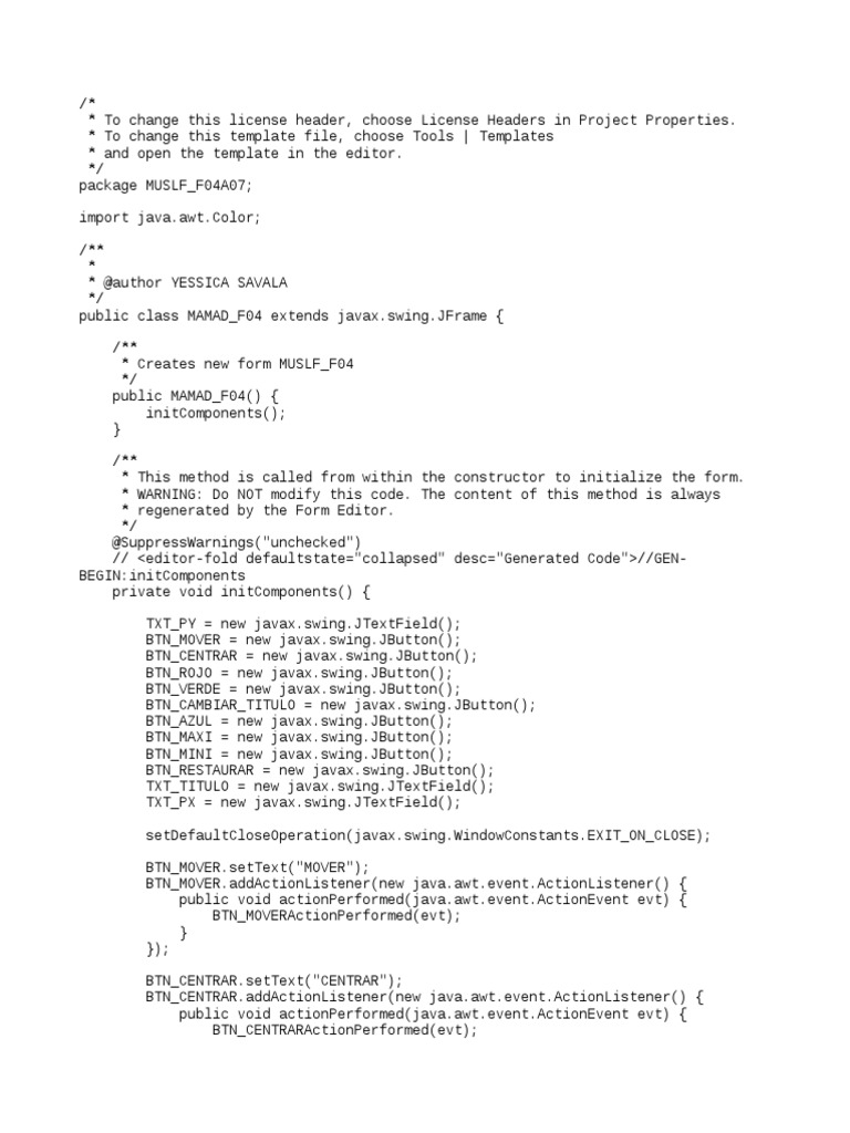 Mamad U2 SRC Main Java Mamad F04a07 Mamad f041 | PDF | Software ...