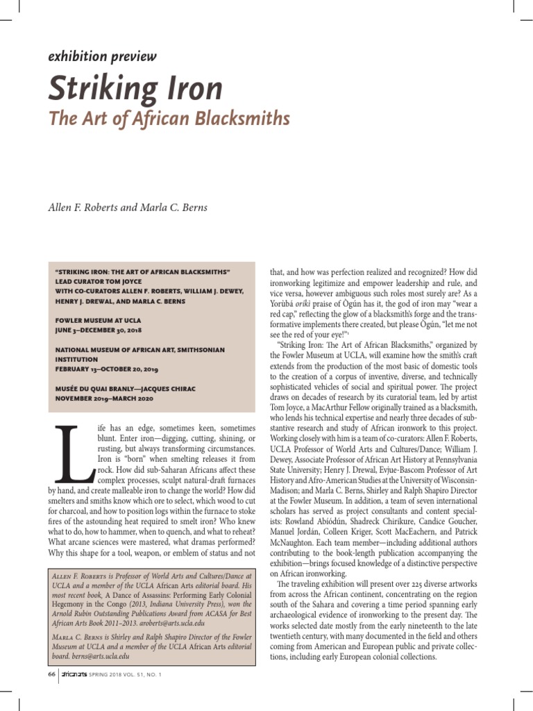 Striking Iron: The Art of African Blacksmiths | PDF | Blacksmith