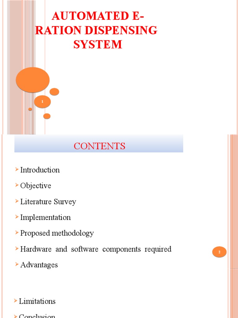 Automated E-Ration Dispensing System | PDF | Radio Frequency ...