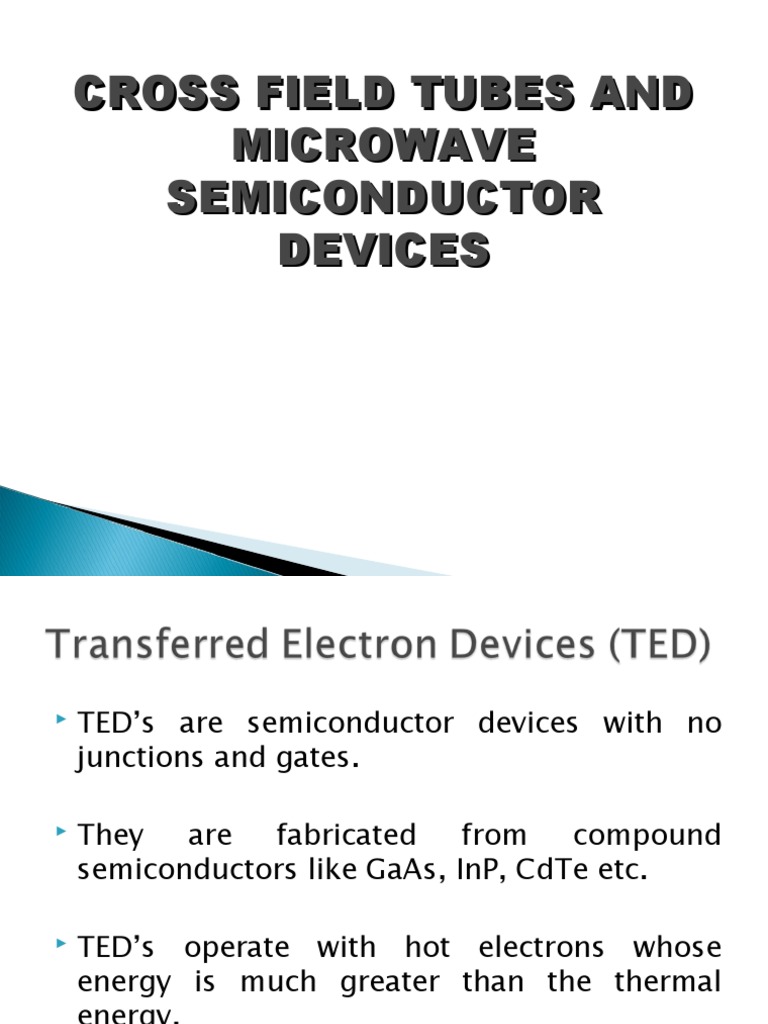 Cross Field Tubes and Microwave Semiconductor Devices | PDF | Capacitor ...