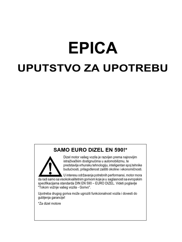 Epica MY10 2009 SR | PDF