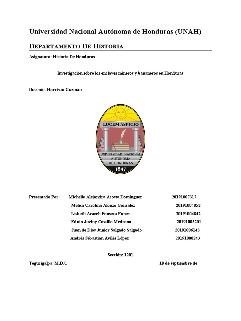 Enclave Minero y Bananero en Honduras | Descargar gratis PDF | Honduras ...