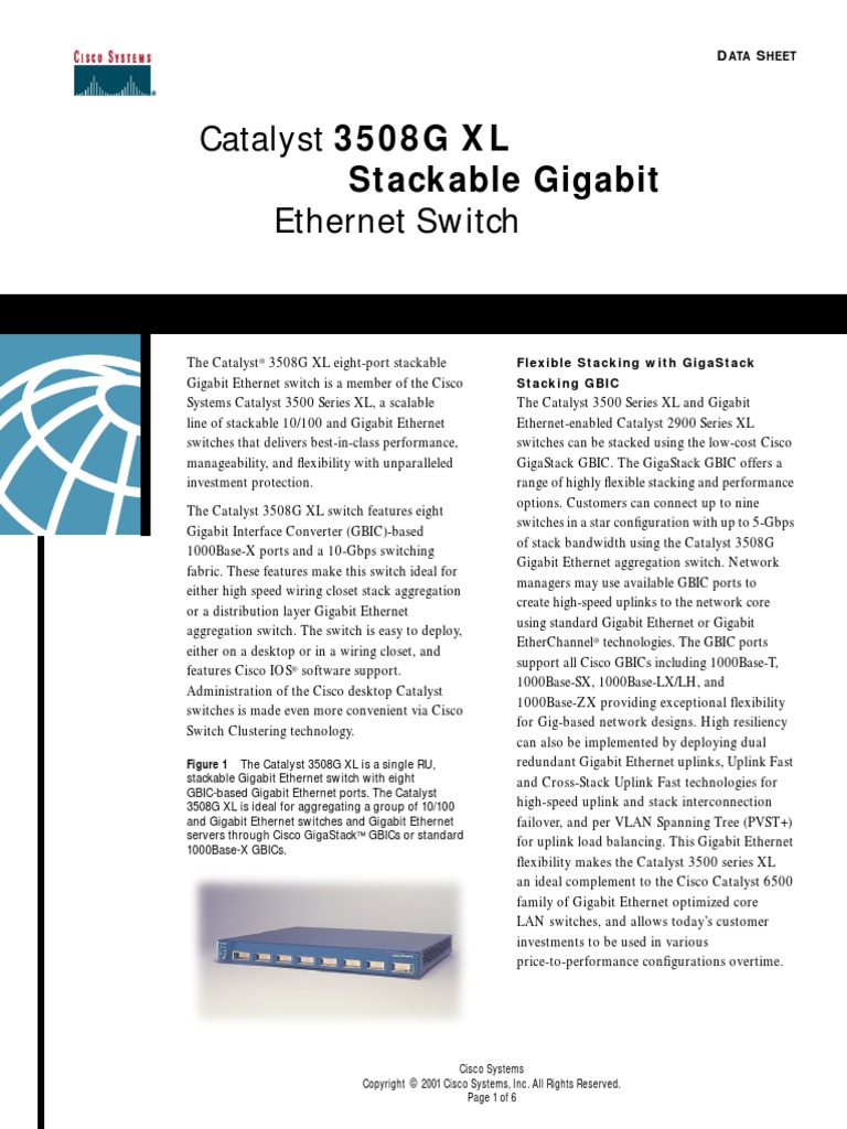 Ws c3508g XL en Datasheet | PDF | Network Switch | Computer Network